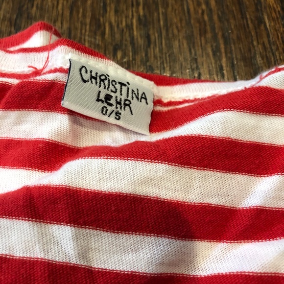 christina lehr | Tops | Christina Lehr Red And White Long Sleeve Shirt ...
